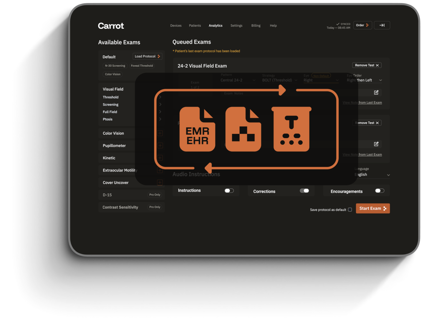 Virtual Visual Field Analyzer - Carrot